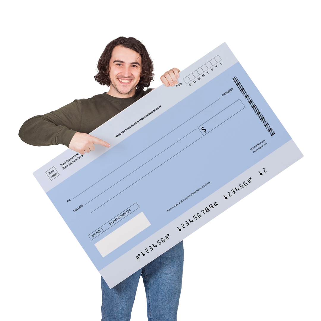 Giant Cheques | Jumbo Big Cheques | Novelty Large Cheque
